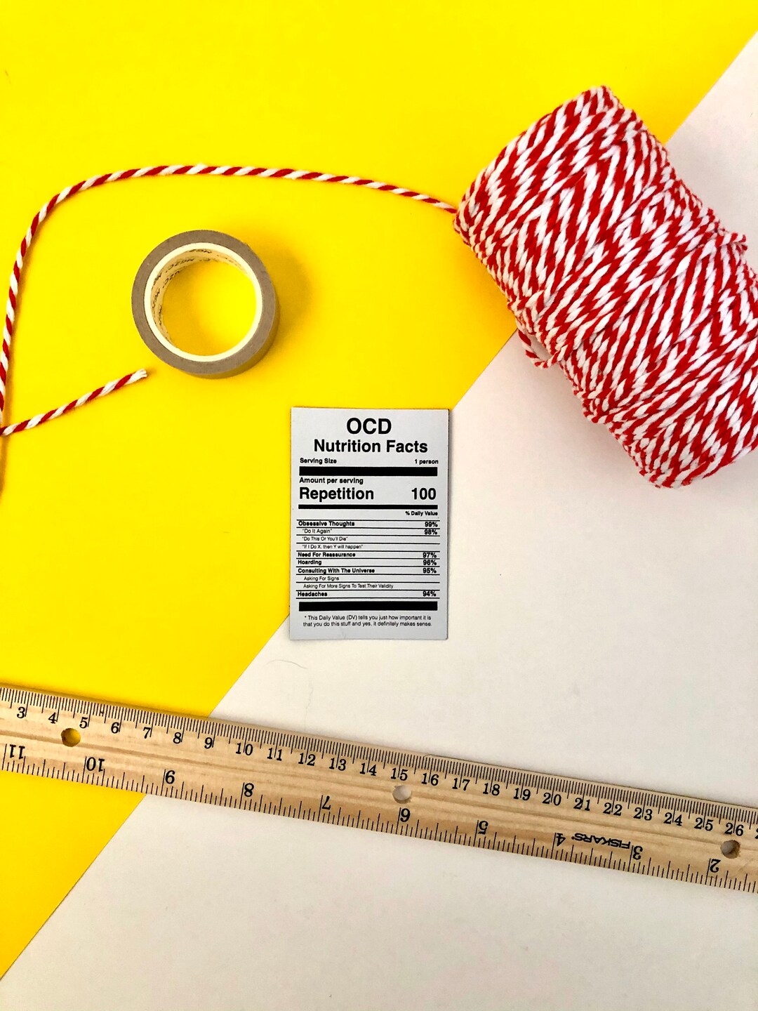 OCD Nutrition Facts Magnet Funny Magnets Refrigerator - Etsy