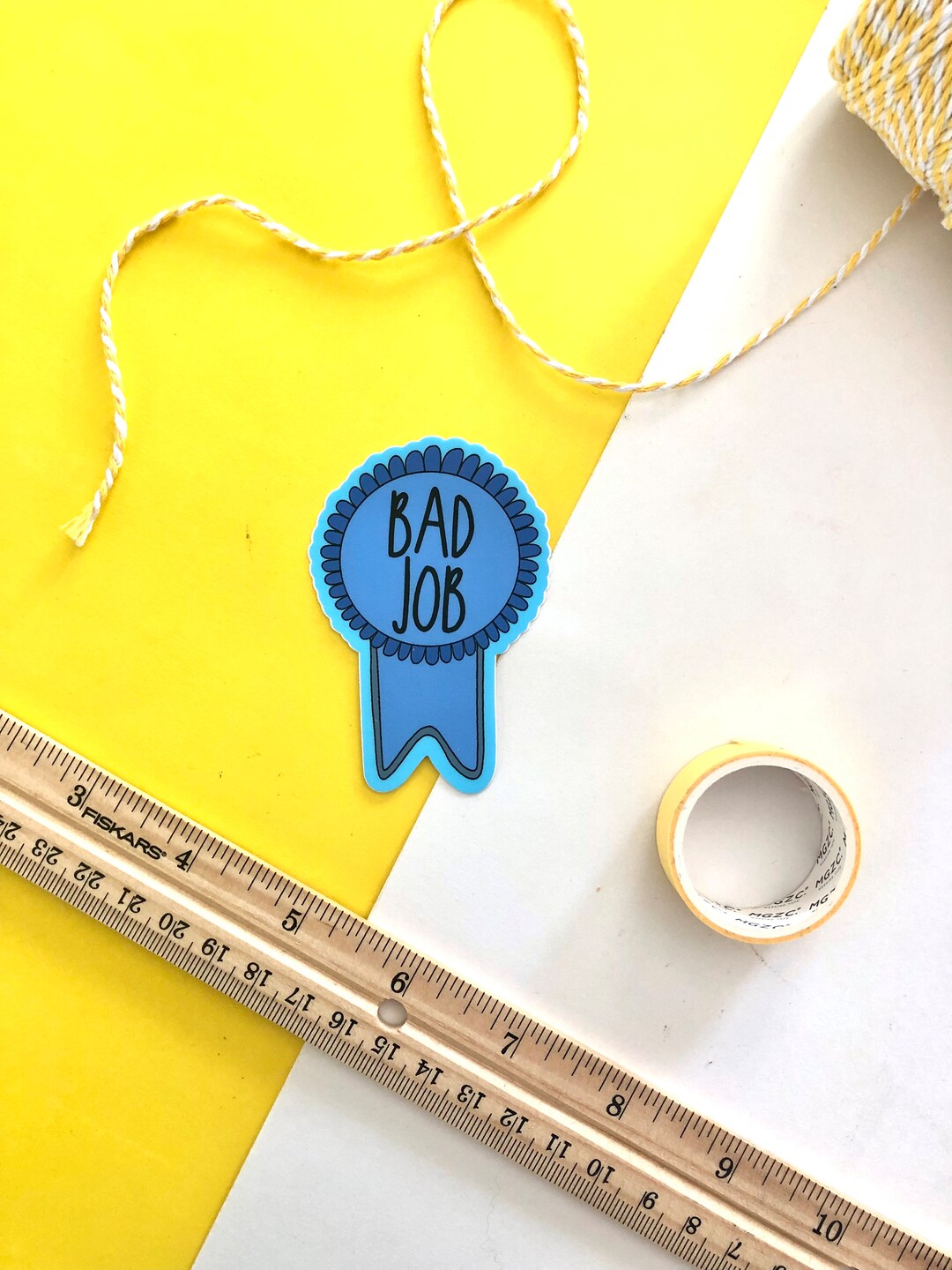 Bad Job Award Ribbon Sticker Funny Stickers Planner Stickers Laptop ...