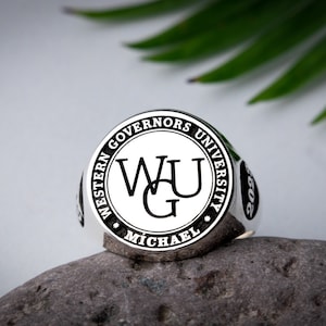 Western Governors University, Silver Custom College Class Ring, High ...