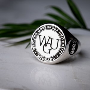 Western Governors University, Silver Custom College Class Ring, High ...