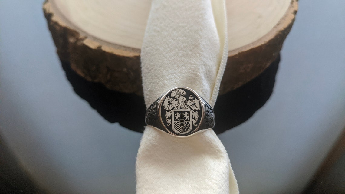 Silber Wappen Ringe, Wappen Ring, Wappen Siegelring, Familien wappen ...