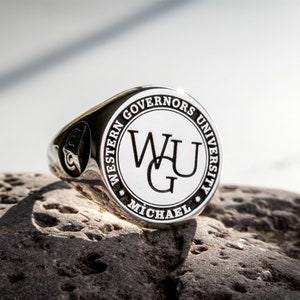 Western Governors University, Silver Custom College Class Ring, High ...