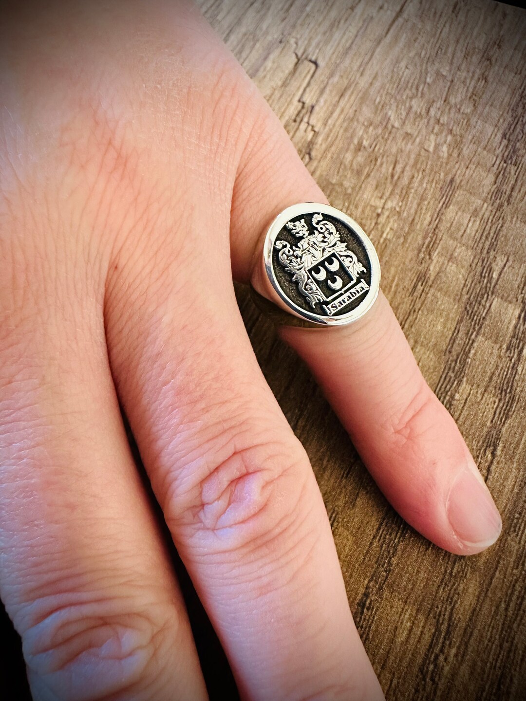 Family Crest Rings , Custom Signet Ring, Silver Crest Ring, Coat of ...