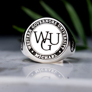 Western Governors University, Silver Custom College Class Ring, High ...