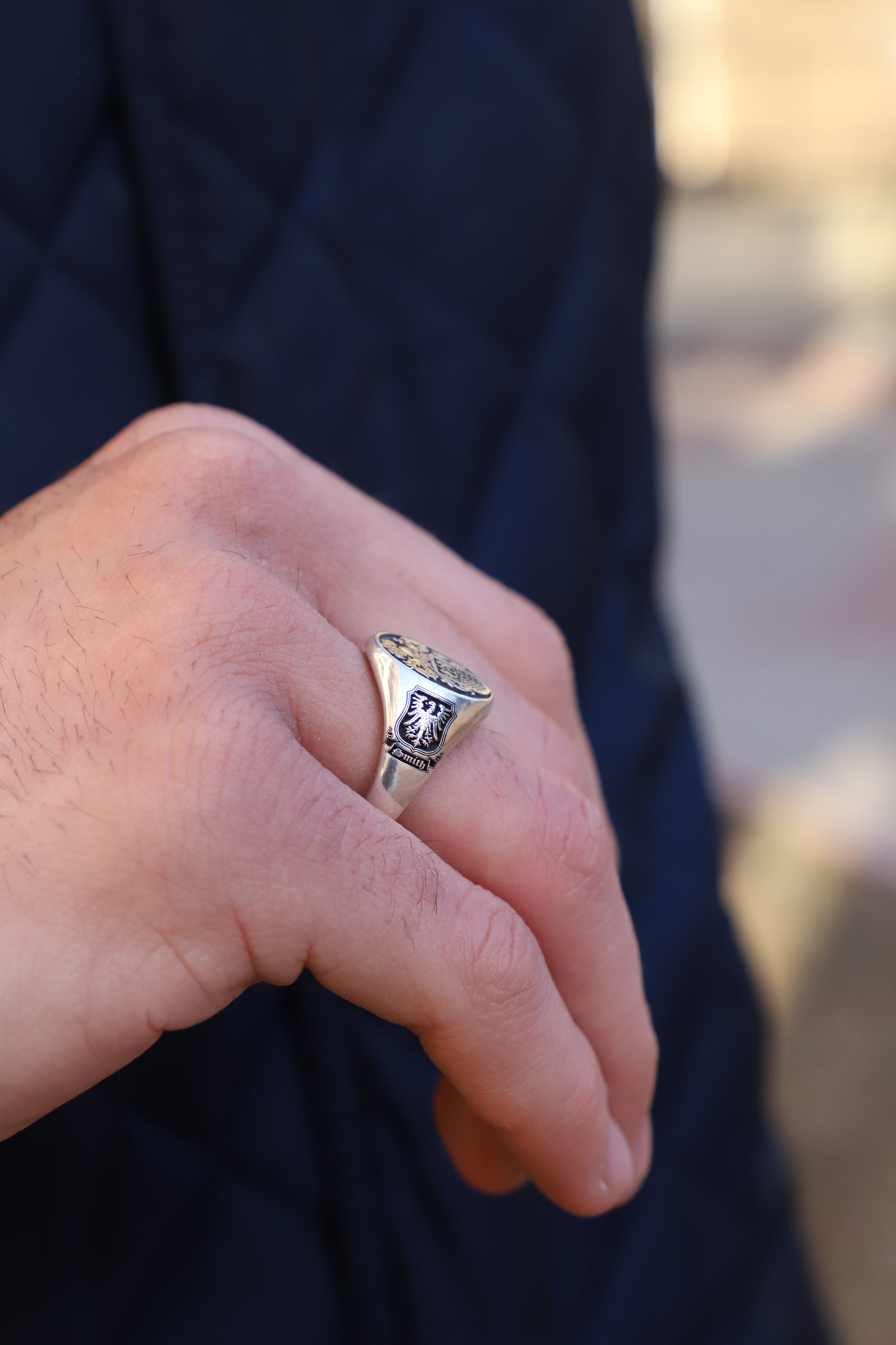 Silber Wappen Ringe, Wappen Ring, Wappen Siegelring, Familien wappen ...
