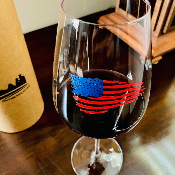 American Flag Wine Glasses - Etsy