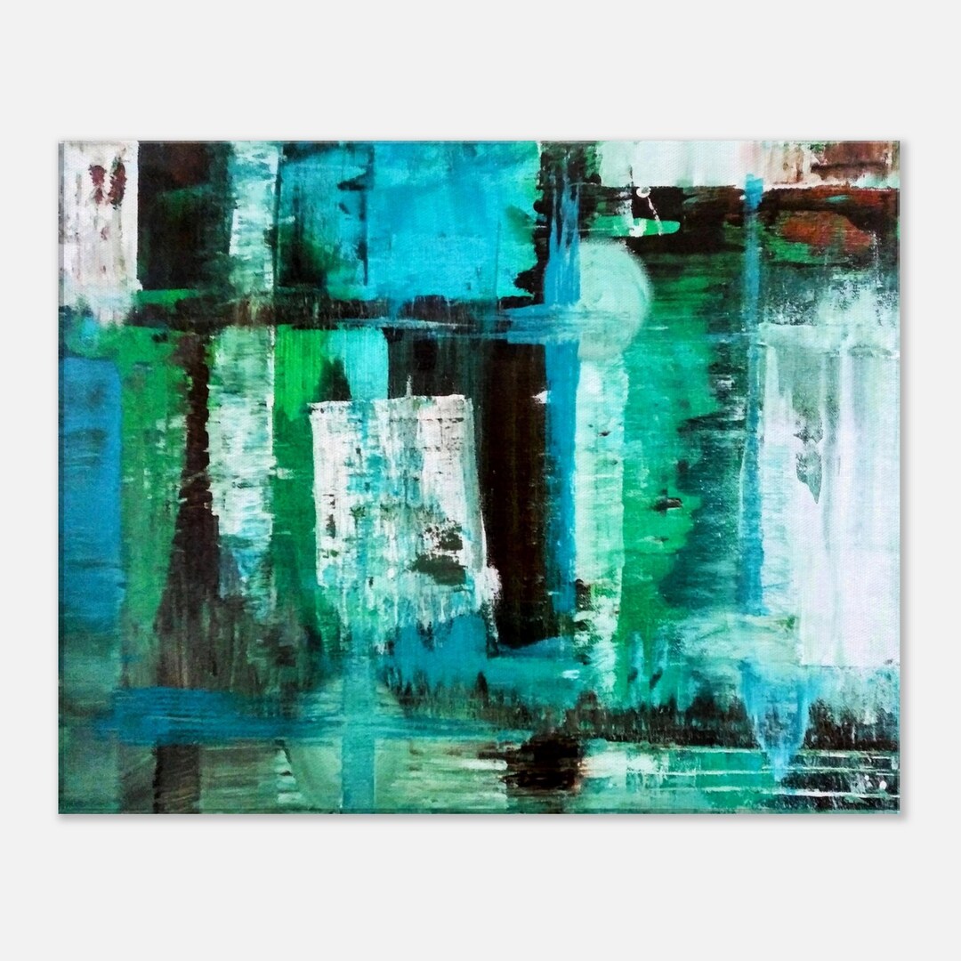 Calming, Earthy Modern Abstract Art Canvas Print- Squeegee & Palette ...