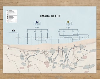 Utah Beach US Army Vintage Map 1944 Old D-day and Operation Overlord ...