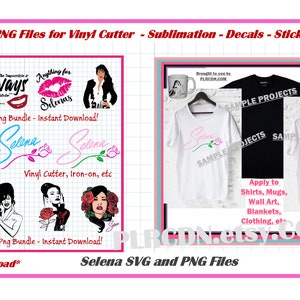 32 Selena Svg and Png Graphic Files transparent No Background for Vinyl ...