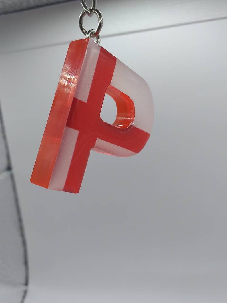 England Flag Keyring, Football Keychain, Resin Letter Keychain, English ...