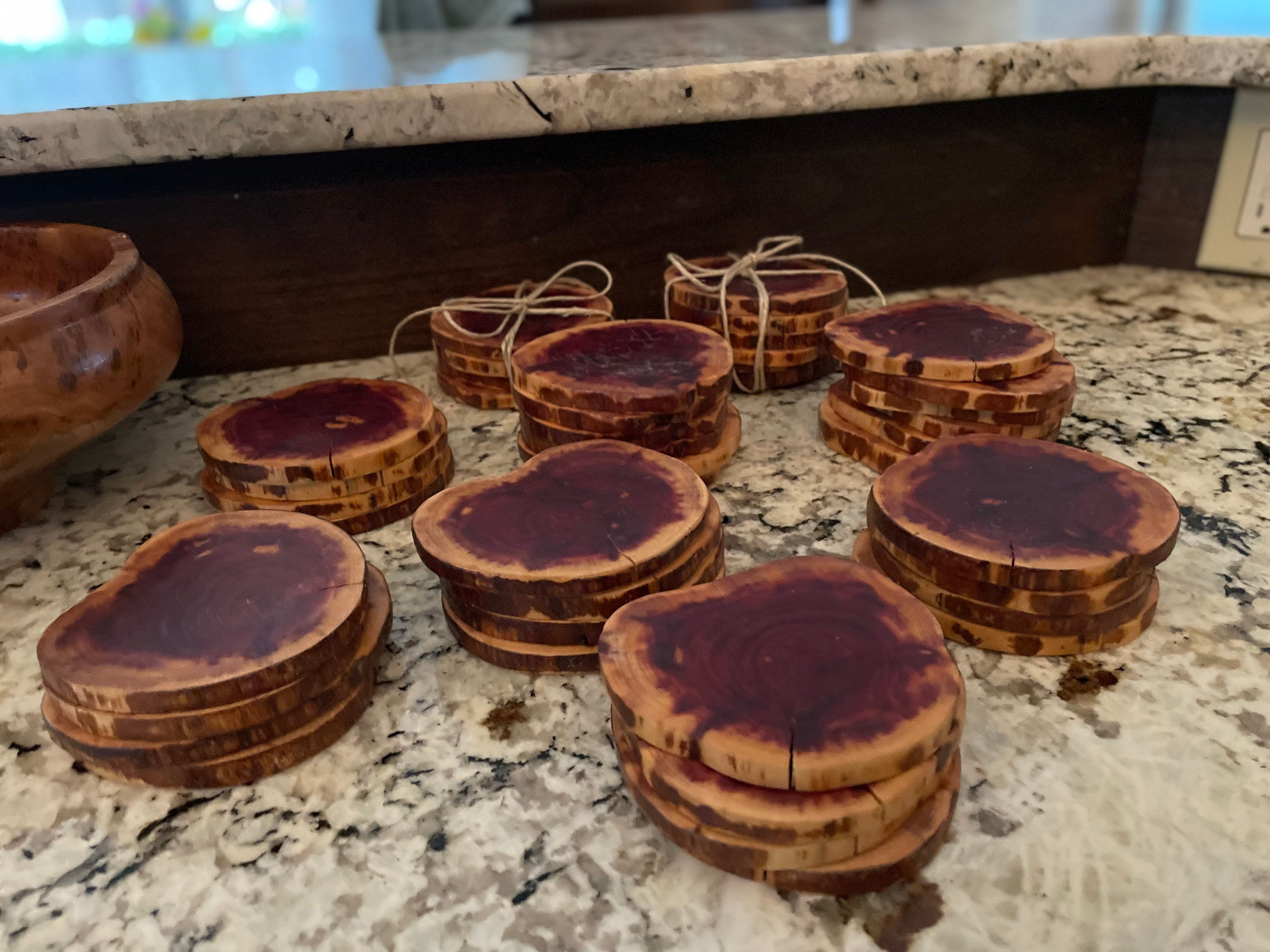 Red Cedar Coasters - Etsy