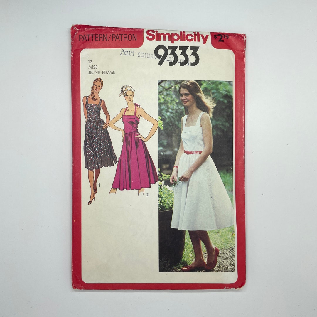 Simplicity 9333 Vintage 1970's Women's Dress Sewing Pattern Size 12 - Etsy