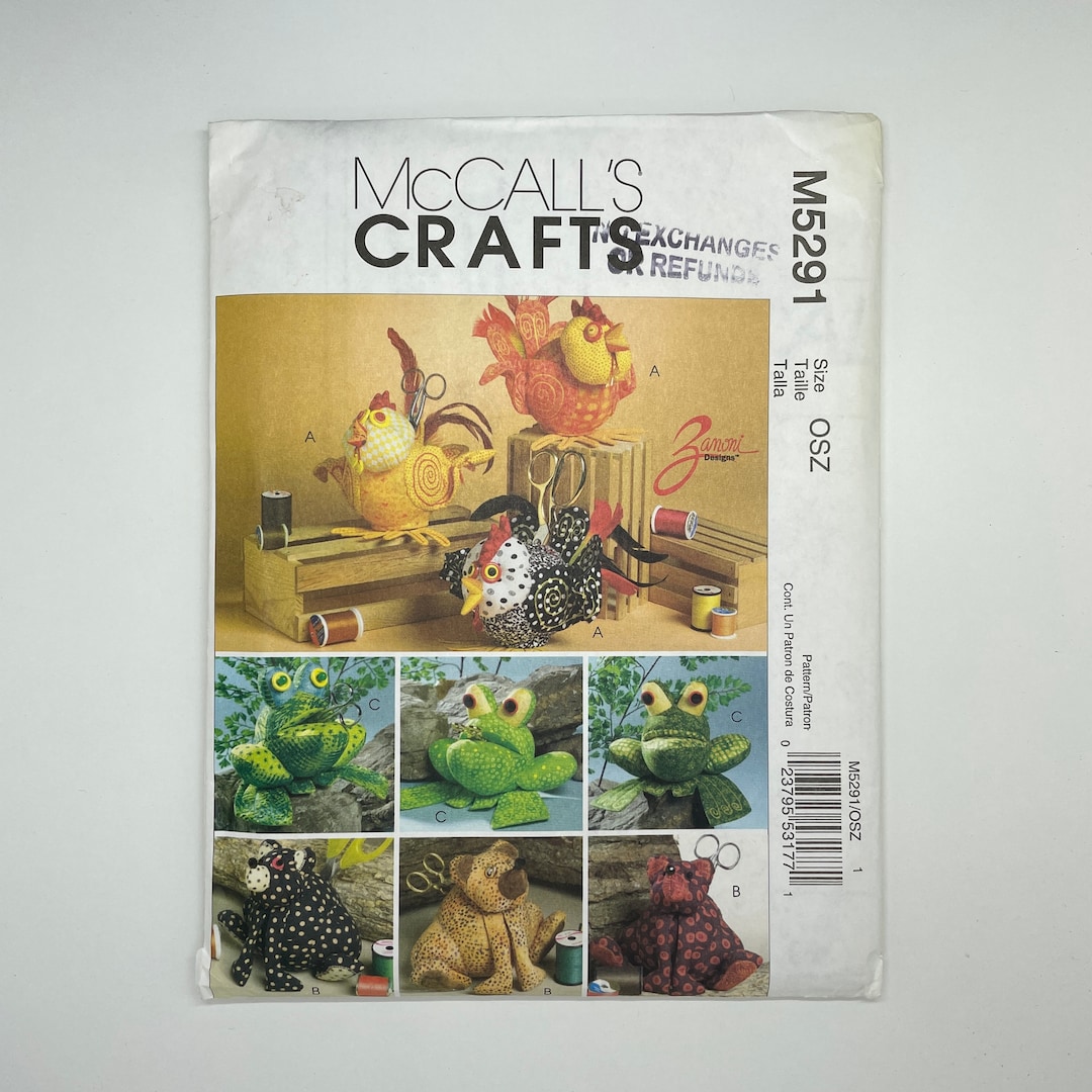 Mccall's 5291 - Animal Sewing Caddy Sewing Pattern - Etsy