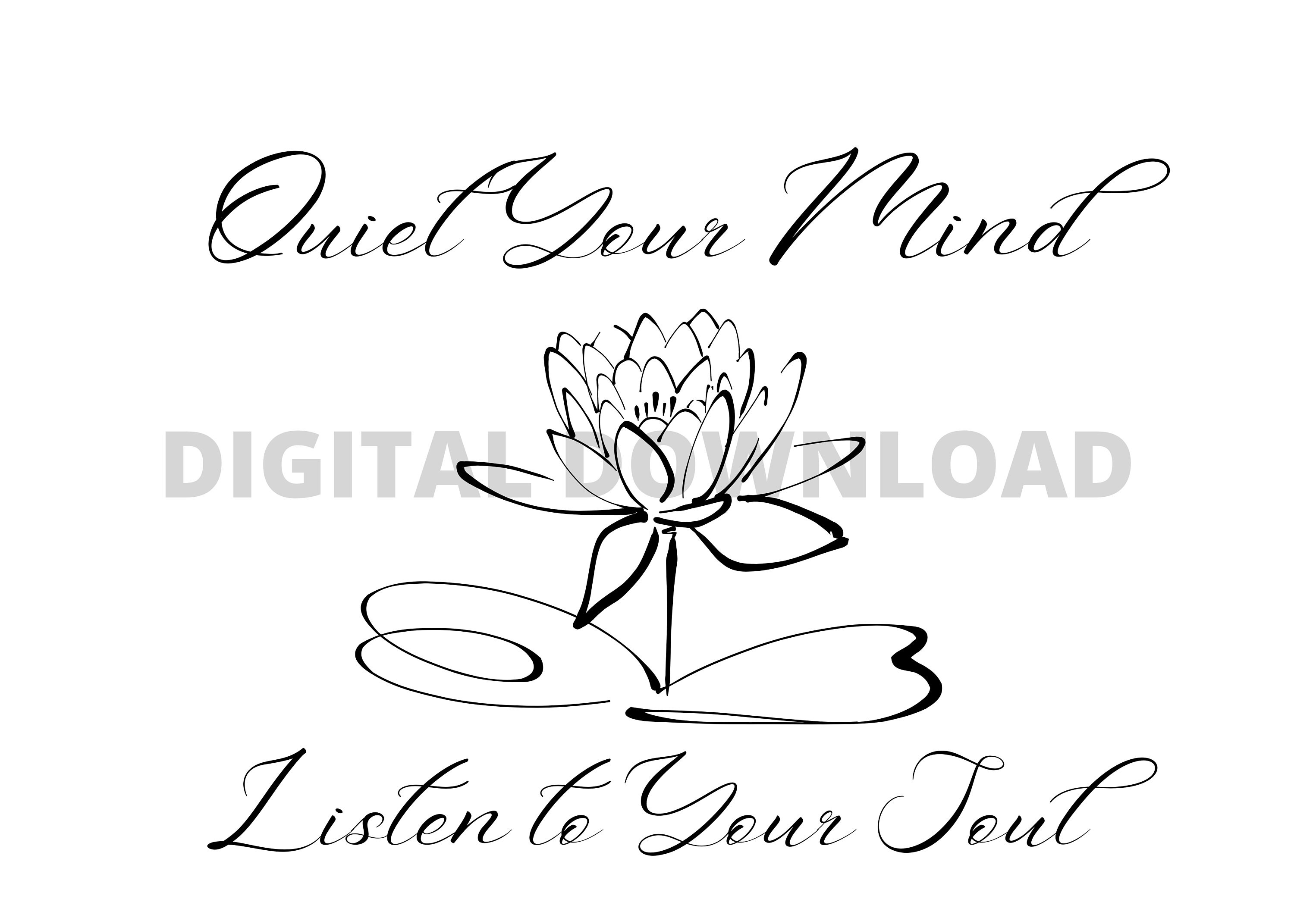 Lotus Flower SVG, Mindfulness SVG, Yoga Svg, Clipart, Cricut ...