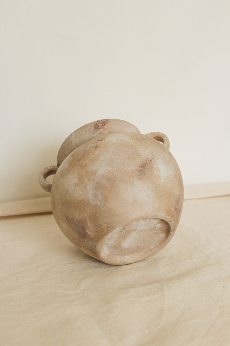 Rustic Utensil Holder, Vintage Handle Ceramic Vase, Kitchen Crock ...