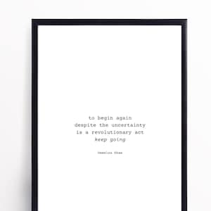 Begin Again Poetry Print A4 Digital Download - Etsy