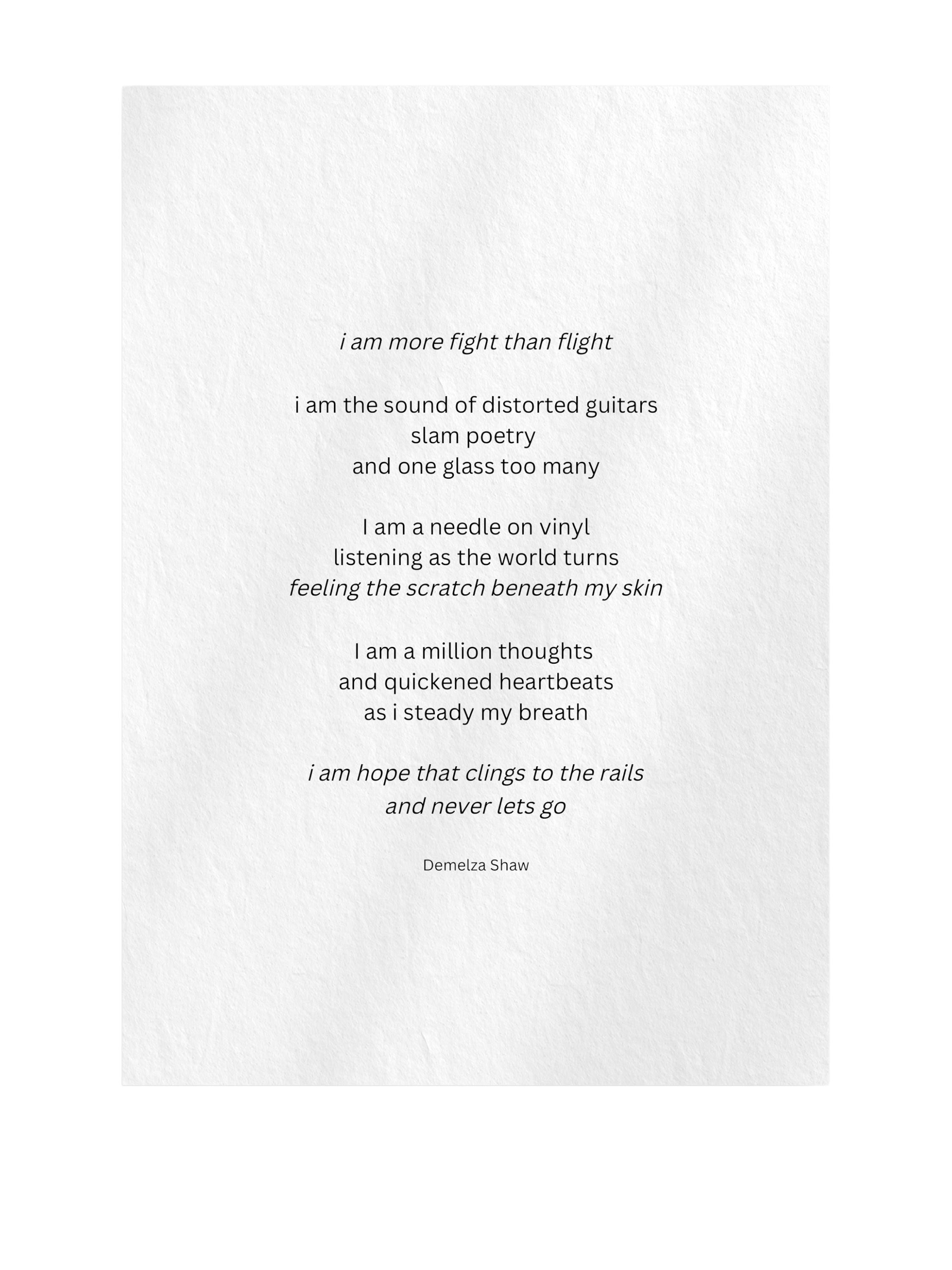 Anxiety Warrior - Poetry Print (A4 Digital Download) - Etsy