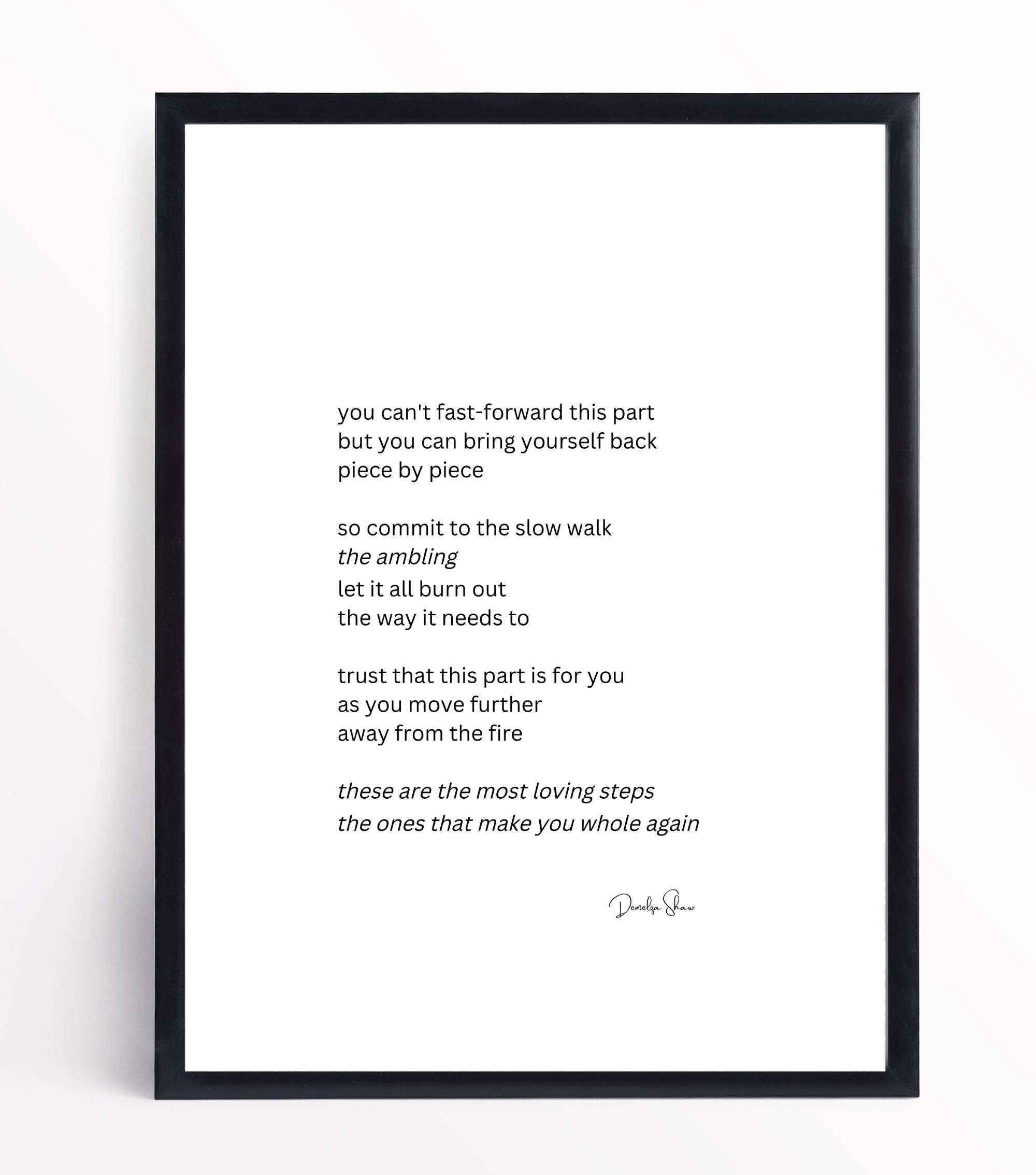 Loving Steps Digital Poetry Print download, Printable Poem, Inspiring ...