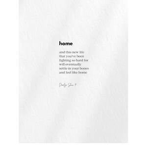 Home Poem Print A4: Inspiring Minimalist Wall Art (digital Download) - Etsy