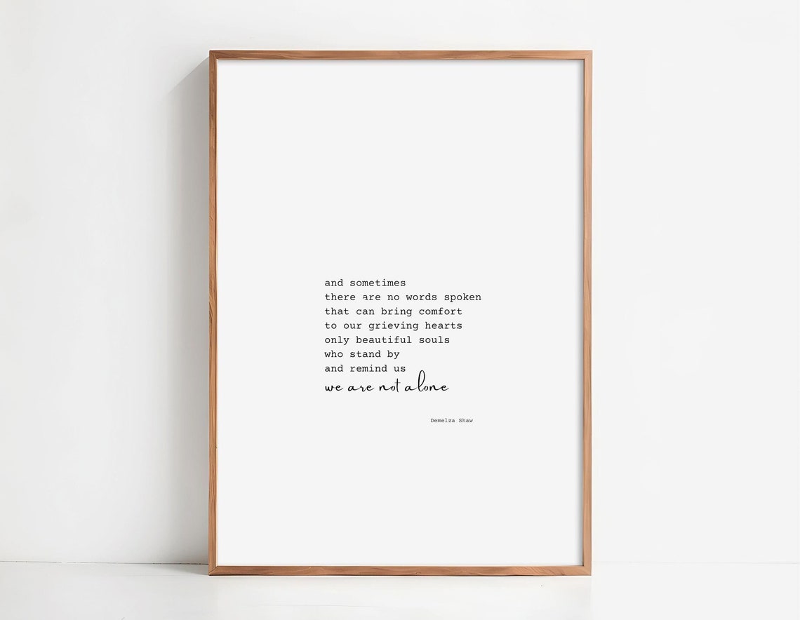 You Are Not Alone - Digital Poetry Print, Printable Poem, Inspiring ...