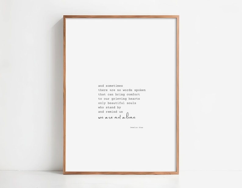 You Are Not Alone - Digital Poetry Print, Printable Poem, Inspiring ...