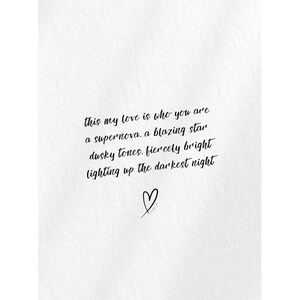 Supernova - Encouraging Love Poem, Digital Poetry Print, Wife Husband ...