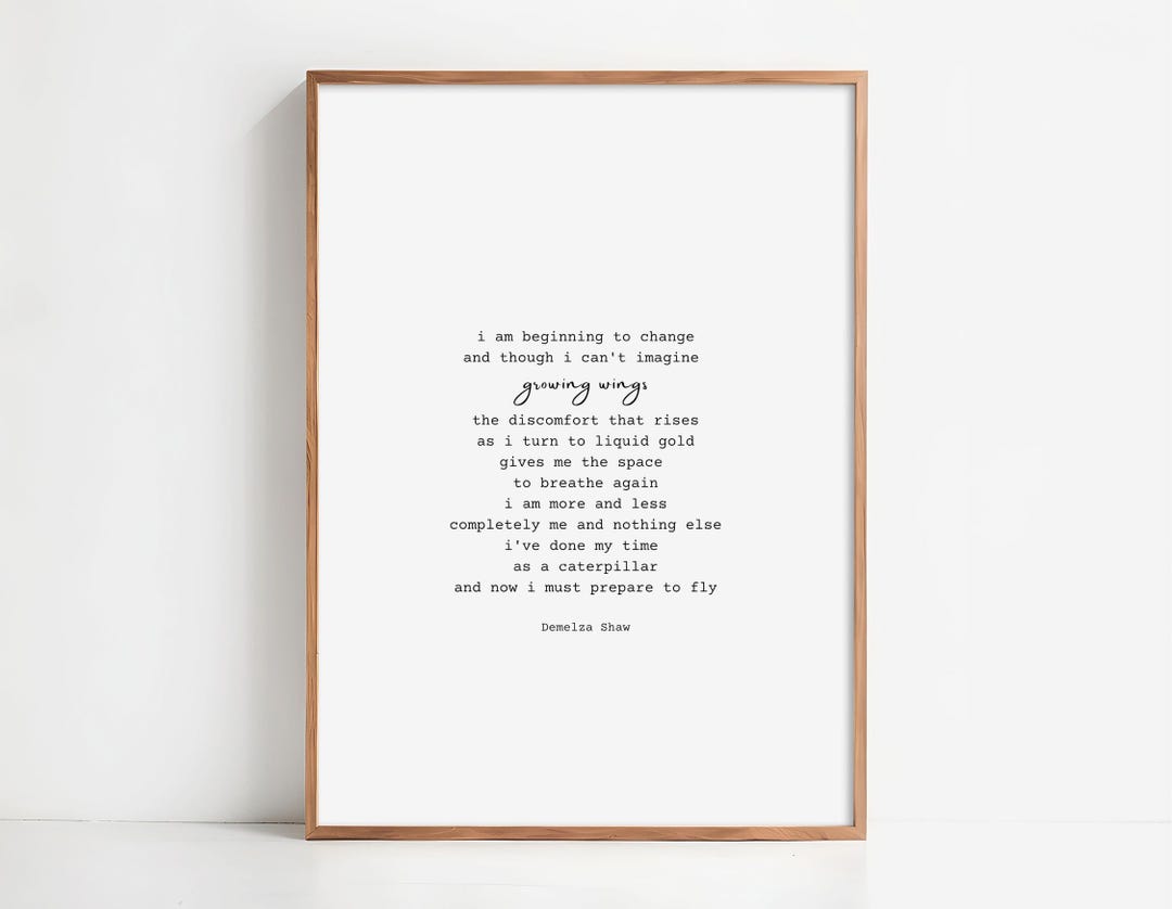 Butterfly Poem Print: Inspiring Wall Art (digital Download) - Etsy
