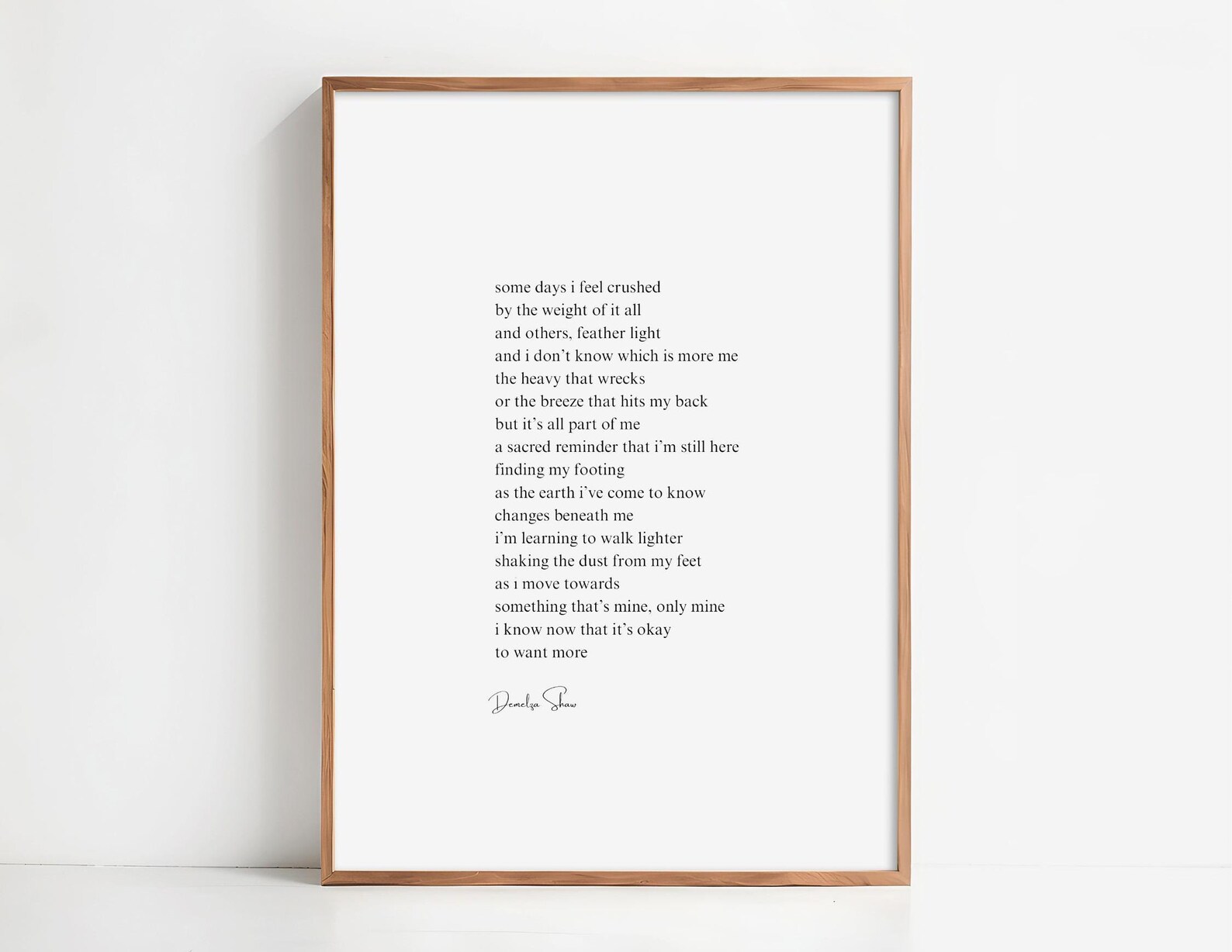 Feather Light - A4 Printable Poem, Digital Print - Etsy