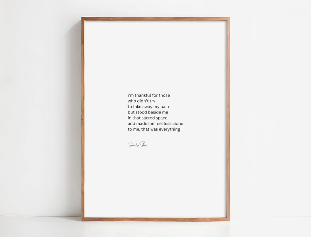 I’m Thankful - A4 Printable Poem (digital Print) - Etsy