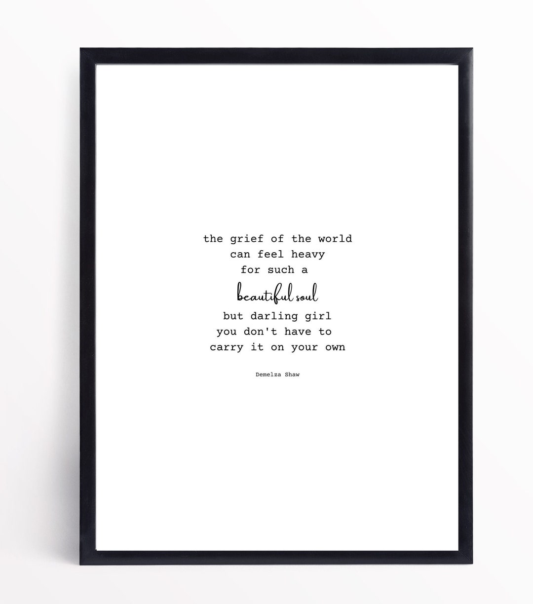 Beautiful Soul Poetry Print A4 Digital Download - Etsy
