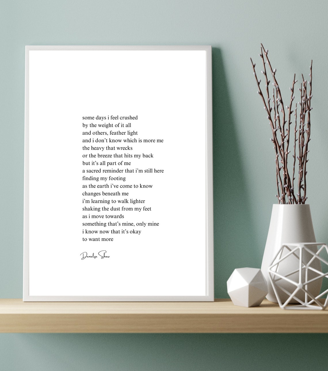 Feather Light A4 Printable Poem, Digital Print - Etsy