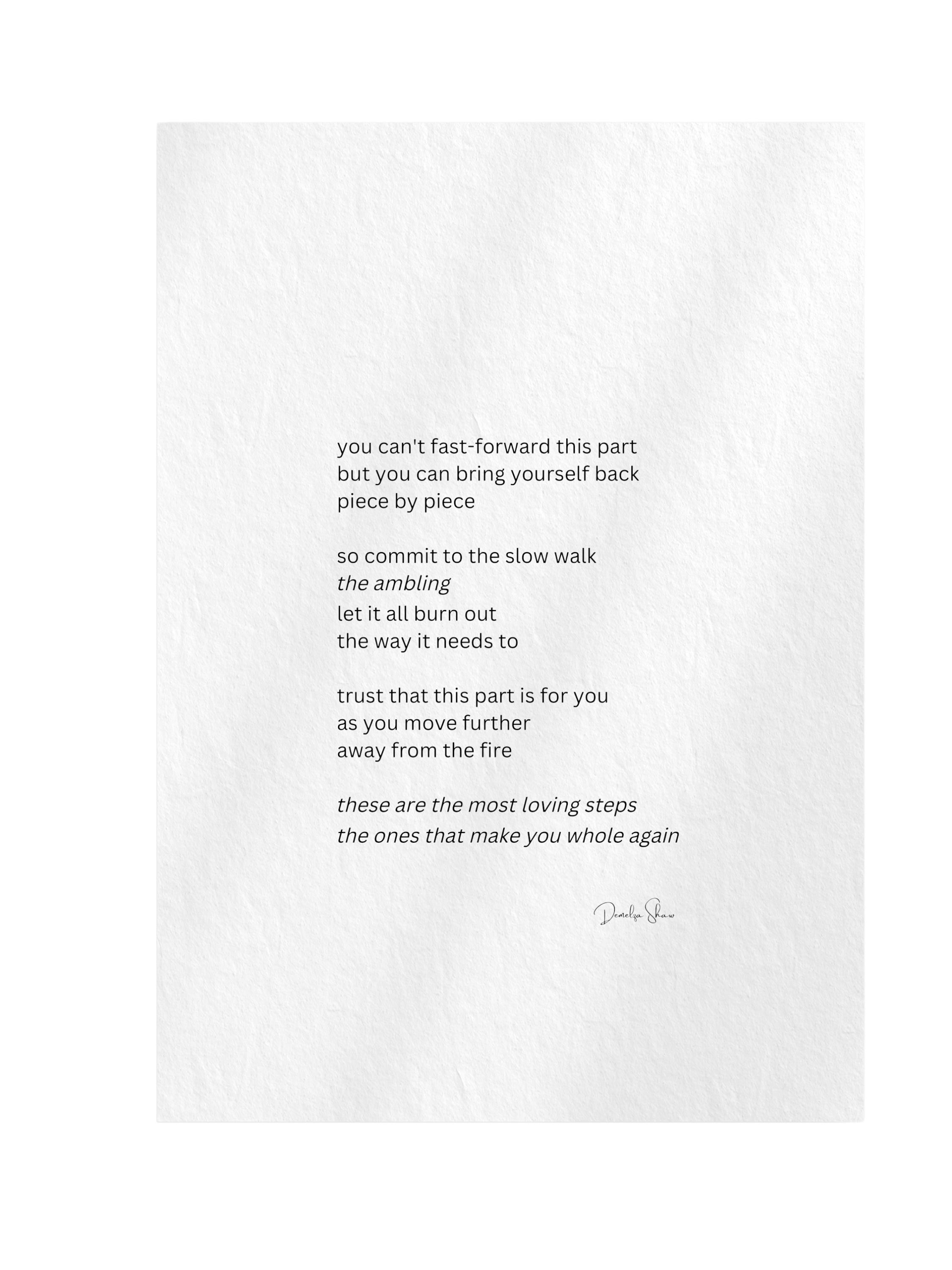 Loving Steps - Digital Poetry Print (download), Printable Poem ...