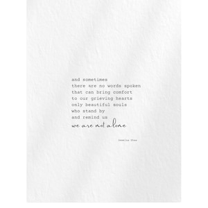 You Are Not Alone - Digital Poetry Print, Printable Poem, Inspiring ...