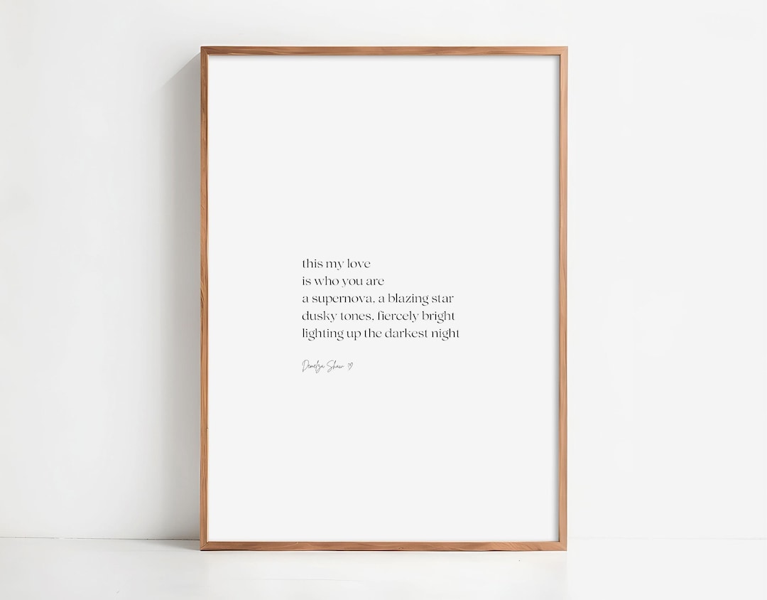 Supernova - Poetry Print A4 (digital Download), Inspiring Wall Art ...