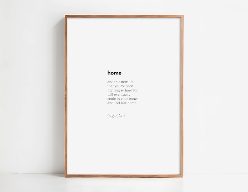 Home Poem Print A4: Inspiring Minimalist Wall Art (digital Download) - Etsy