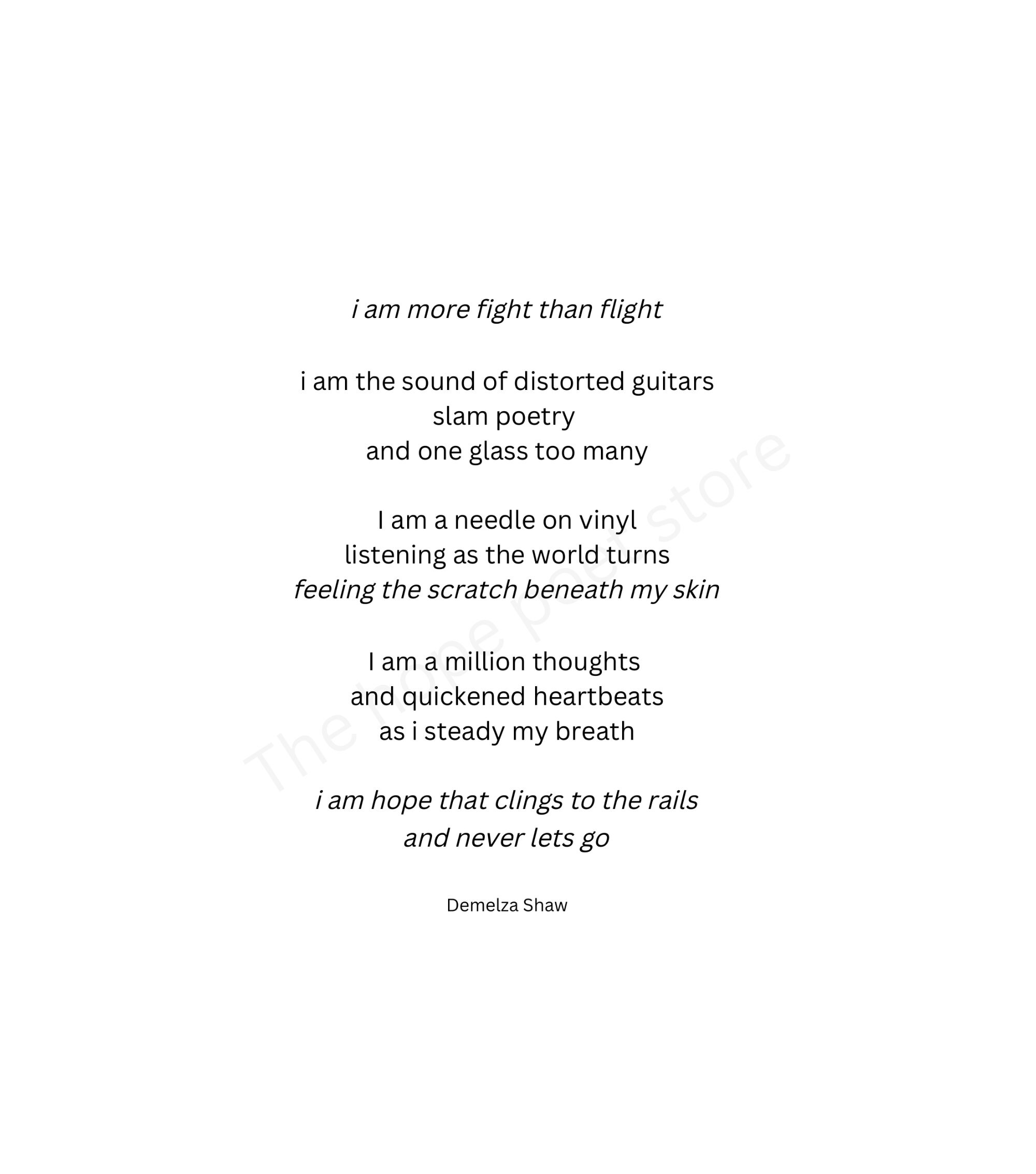 Anxiety Warrior Poetry Print A4 Digital Download - Etsy