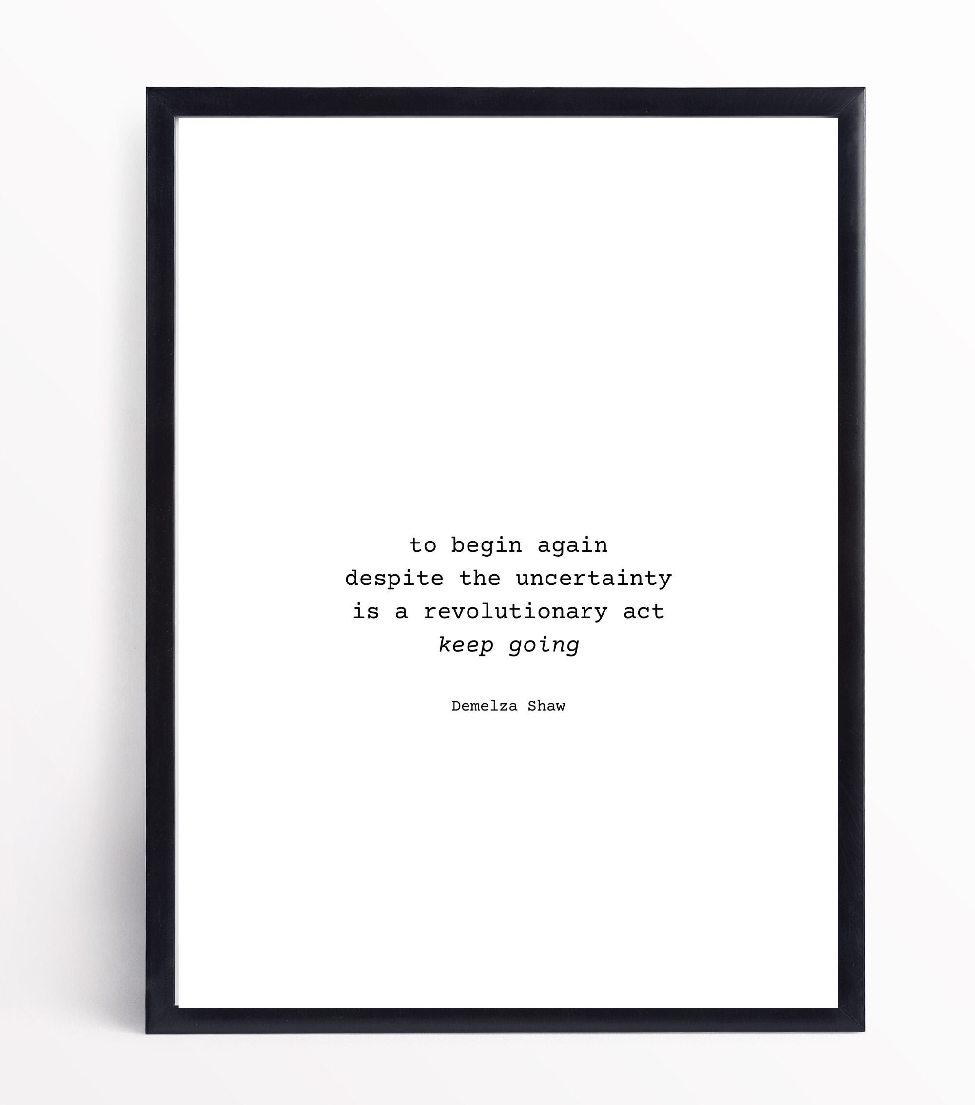 Begin Again Poetry Print A4 Digital Download - Etsy