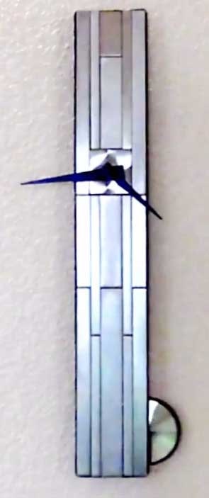 Offset Pendulum Brushed Metal Mosaic Wall Clock - Etsy