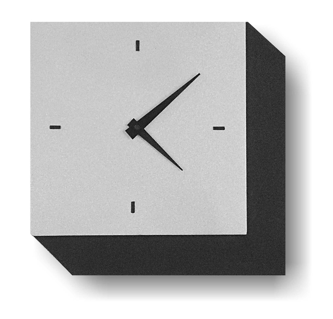 3D Square Minimalist Wall Clock With Pendulum Option - Etsy