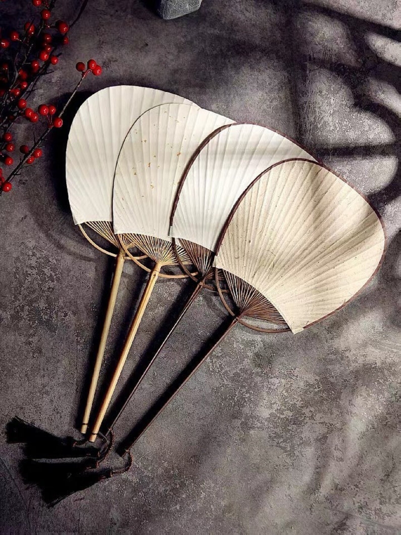 Handmade Japanese Paper Fan Japanese Vintage Uchiwa - Etsy