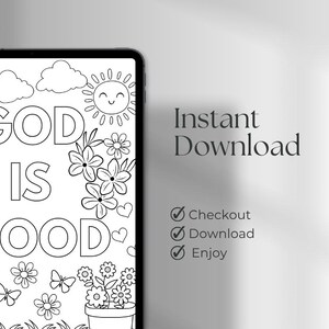 God is Good Coloring Page |christian Coloring Sheets| Homeschool Color ...