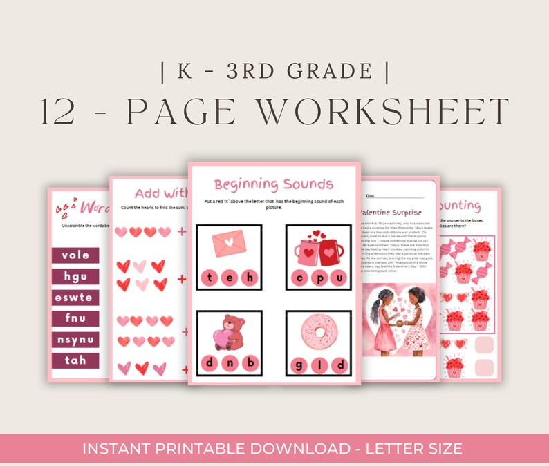 Worksheets for Kindergarten, First Grade, Second Grade & Third Grade ...