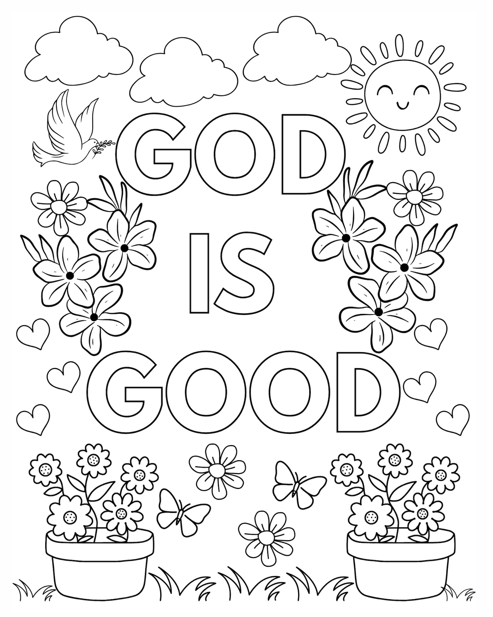 God is Good Coloring Page |christian Coloring Sheets| Homeschool Color ...