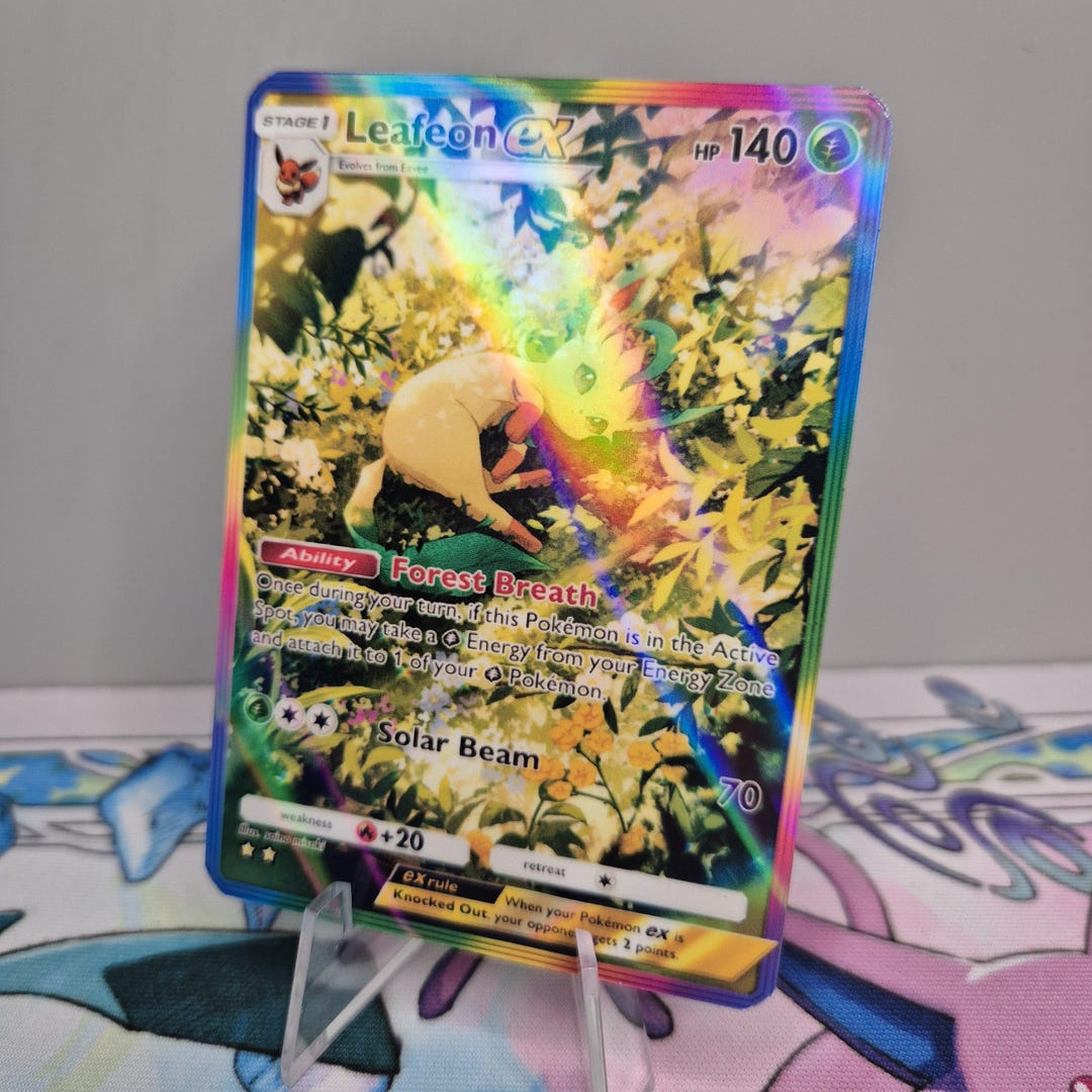 Leafeon Tcg Quality Pokemon Custom Card Triumphant Light - Etsy