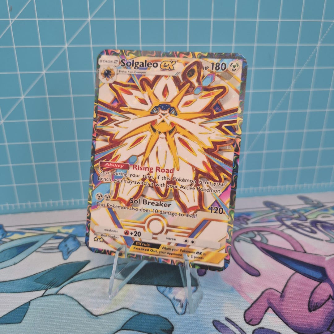 Solgaleo EX A4b / Deluxe Pack EX / Pokemon Tcg Quality Custom Card ...