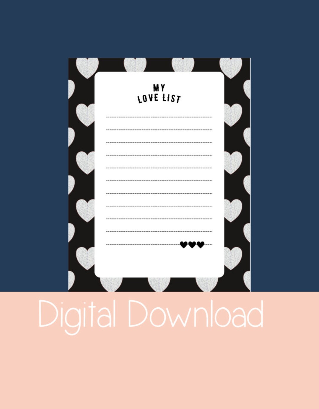 My Love List Digital Printable - Etsy