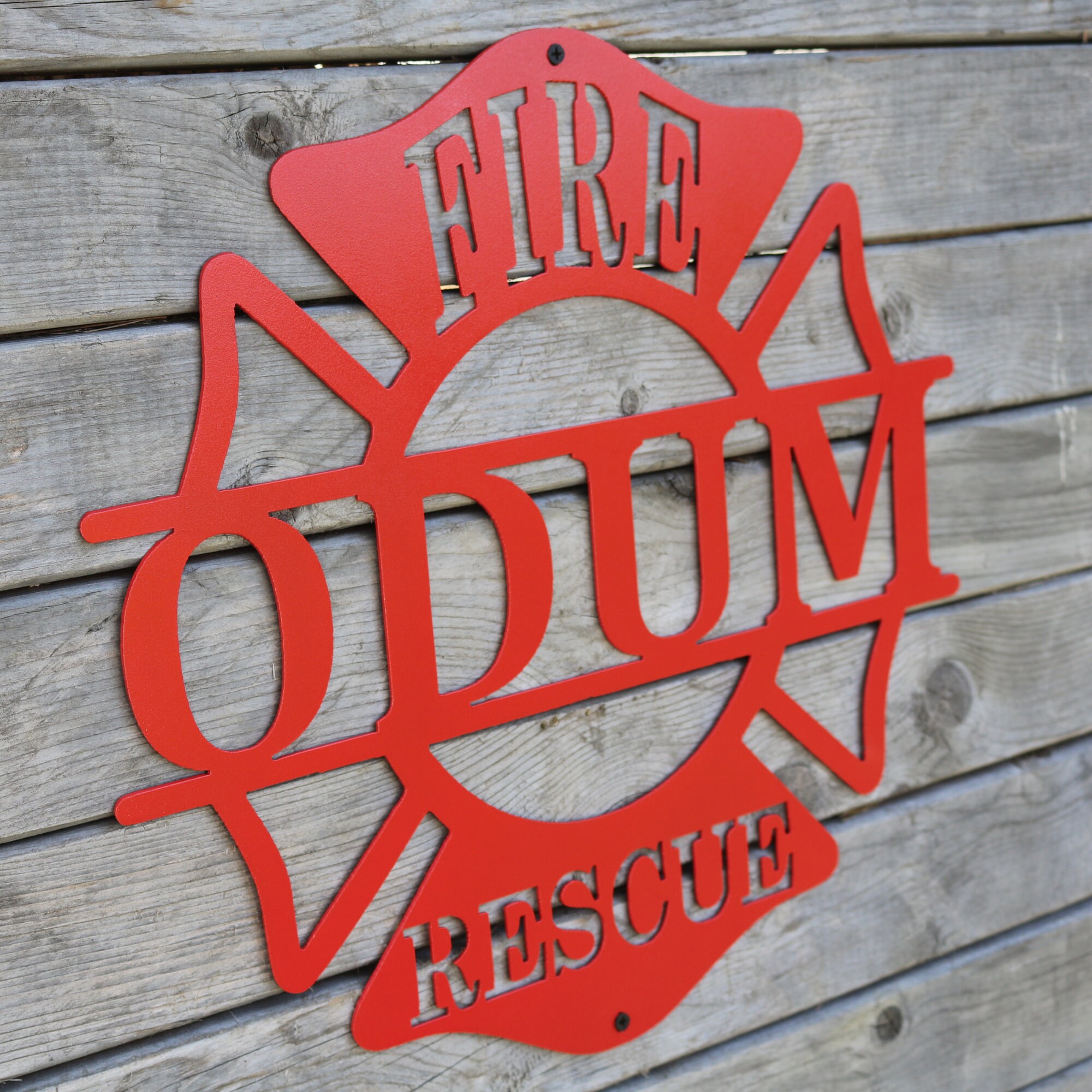 Fire Rescue Name Raw Brushed Metal Sign - Etsy