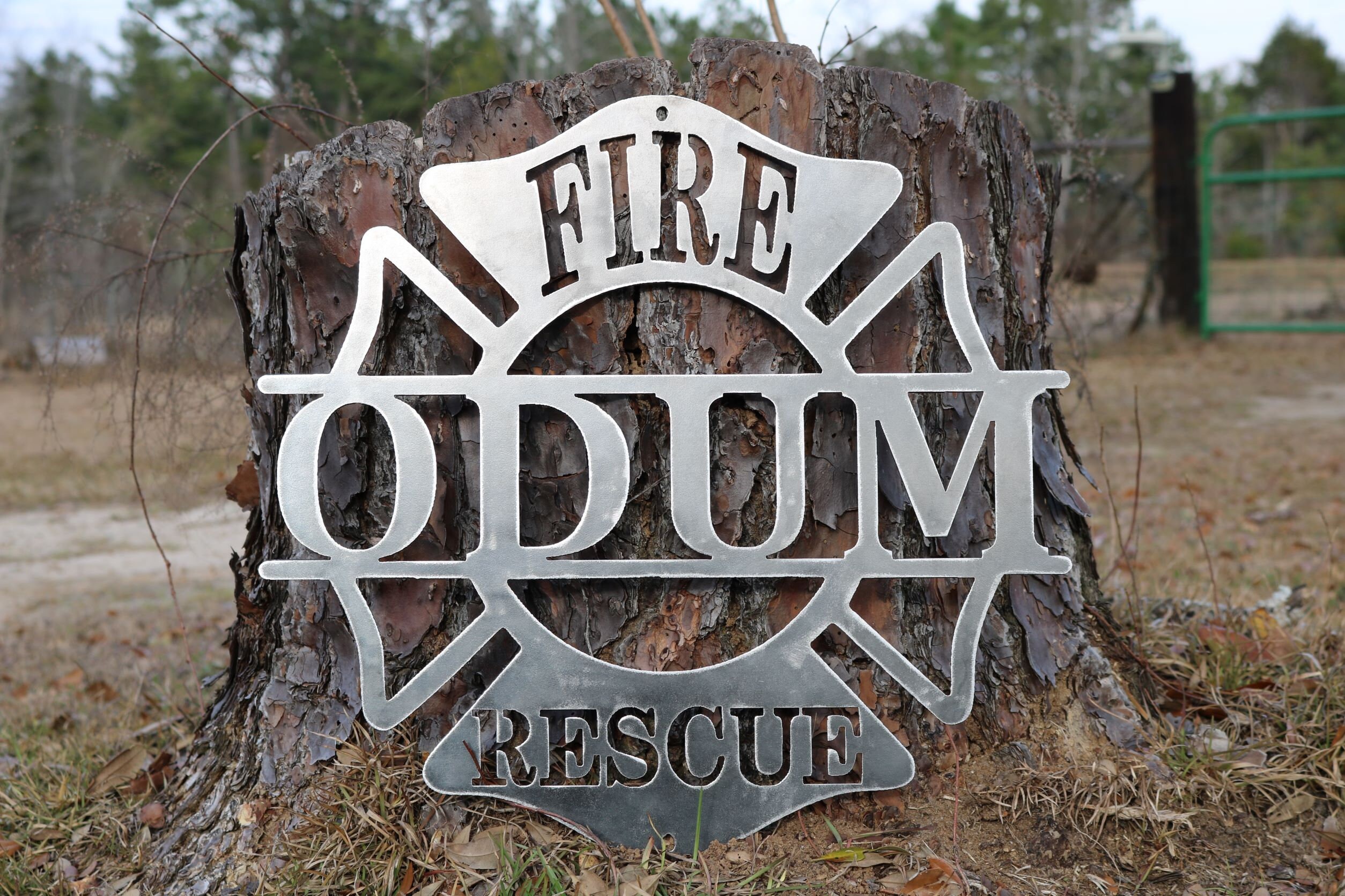 Fire Rescue Name Raw Brushed Metal Sign - Etsy