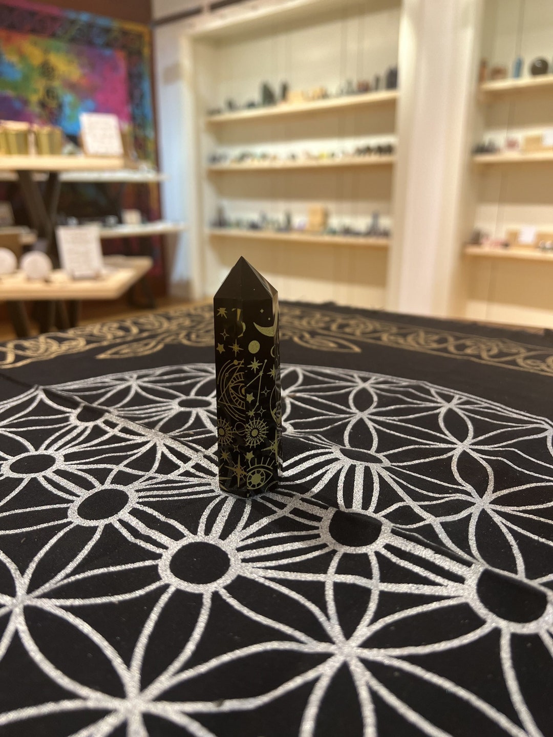 Black Obsidian Tower Gold 96g - Etsy