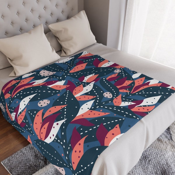 Leaf Throw Blanket - Etsy